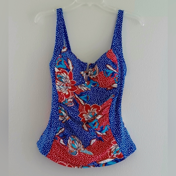 Venus Swim Venus Blue Red White Polka Dot Tankini Top Poshmark